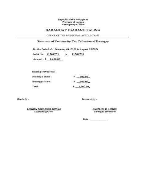 Ctc Form Treasury Pdf