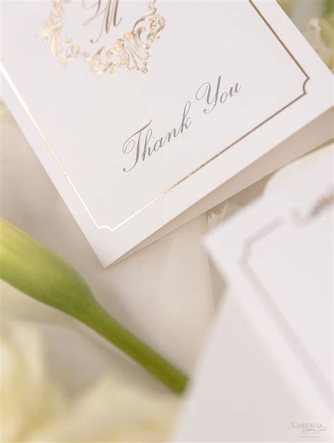 Luxury Gold Foil Thank You Cards And Envelopes Cartalia