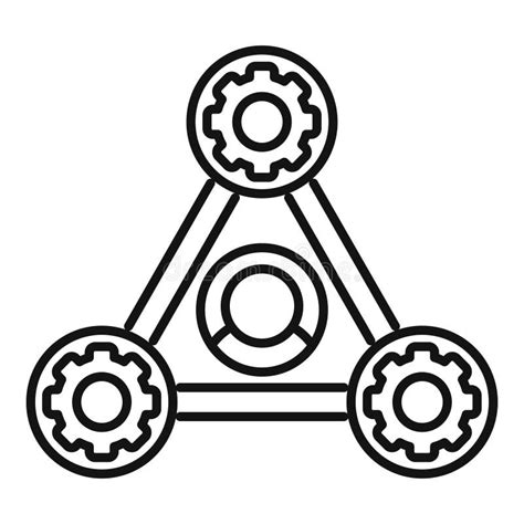 Three Gear Wheels Connecting For Teamwork And Collaboration Stock Illustration Illustration Of