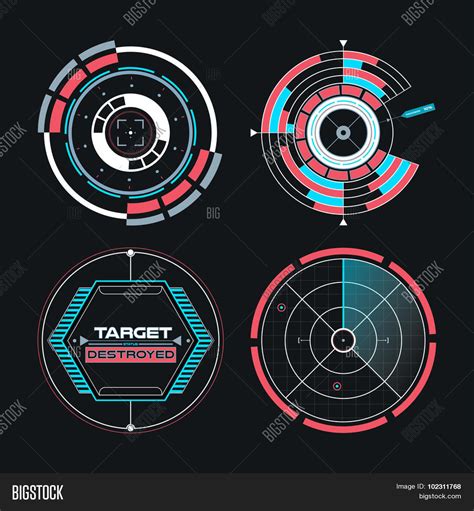 Ui Infographic Interface Web Elements Futuristic Space Thin User