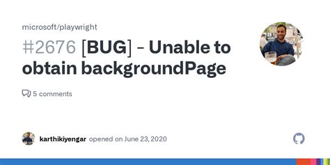 Bug Unable To Obtain Backgroundpage · Issue 2676 · Microsoft