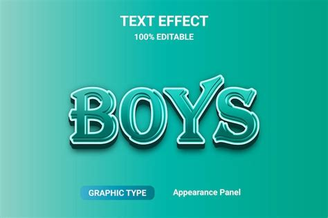 Premium Vector | Boys text effect
