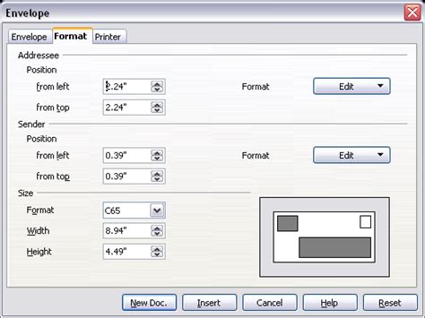 Printing Envelopes Apache Openoffice Wiki