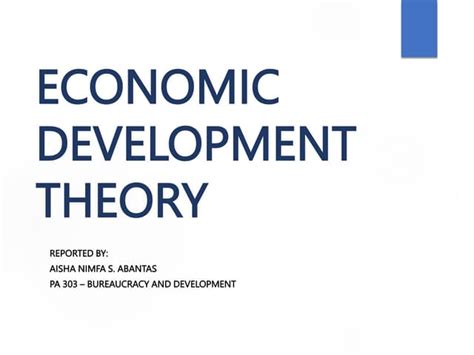 Economic Development Theory Ppt