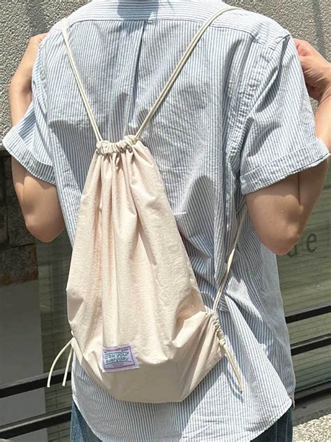 Everyday String Backpack In 2025 String Backpacks Cotton Shoulder