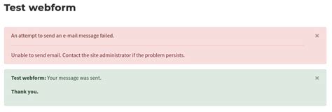 confirmation message shown despite mail sending errors [ 3211607