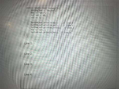 Solved Public Static Void Values String Doc Doctor