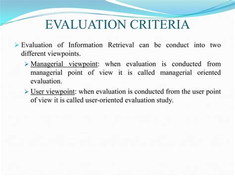Ppt Evaluation Of Information Retrieval System Pptx