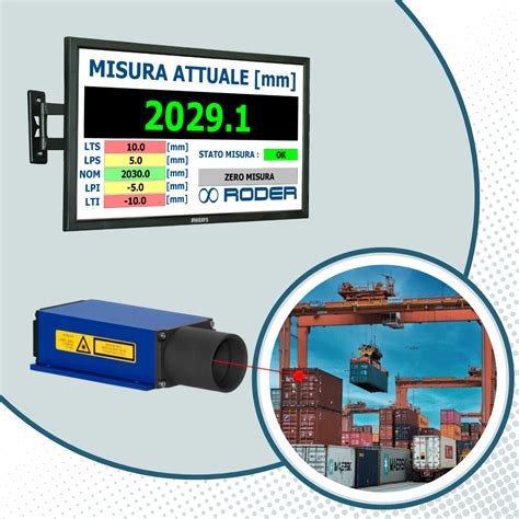레이저 거리 측정기를 이용한 오버헤드 크레인 및 크레인의 위치 및 변위 측정 Roder Srl