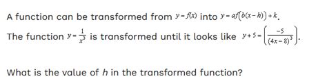 Solved A Function Can Be Transformed From Y F X Into Chegg