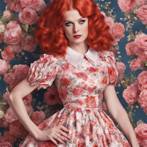 Red Hair Stepford Sissy Wife High Heels Floral Dre By Closetsiss On