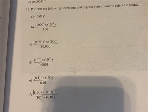 solved 7 perform the following operations and express your