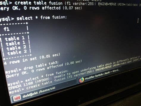 [mysql] Comment Merger Deux Tables En Une Xavki