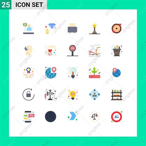 Flat Color Pack Of 25 Universal Symbols Of Love Performance Award Tag Png And Vector With
