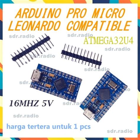 Jual ARDUINO PRO MICRO LEONARDO COMPATIBLE ATMEGA U MHZ V BOARD Shopee Indonesia