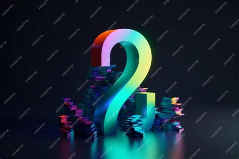 premium photo 3d question mark icon sign or ask faq and qa answer