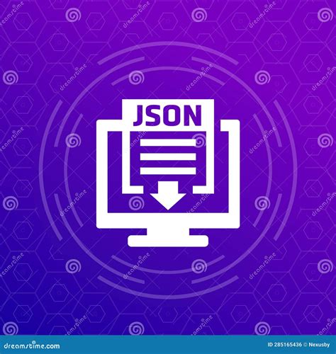 Xml Json File Conversion Flat Icons On Color Rounded Square Backgrounds