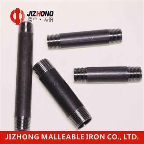 High Quality Carbon Steel Welded Seamless Bspt Npt Thread Nipple For