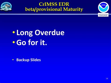 ppt noaa efforts and recommendations on crimss edr beta provisional