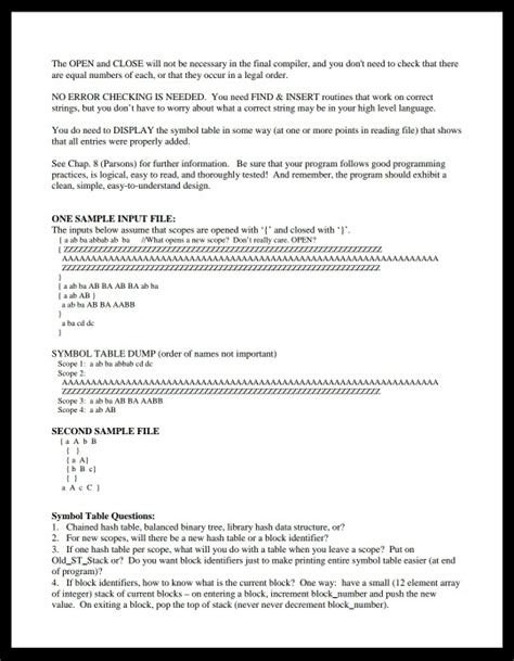 solved symbol table routines choose an organization for your