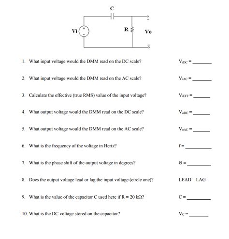 solved vi vo 1 what input voltage would the dmm read on the