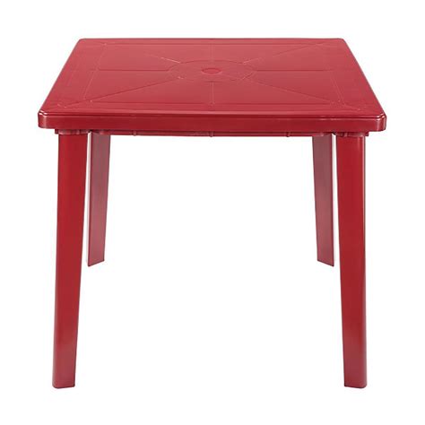 Нераздвижной садовый стол Стандарт 130 0019 71x80x80 см пластик цвет красный ️ купить по цене 2