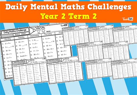 Daily Mental Maths Challenges Year 2 Term 2 Teacher Resources And