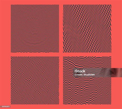 추상 물결 모양의 배경 리플 효과 착시가 있는 원형 줄무늬 패턴 3d 벡터 그림입니다 3차원 형태에 대한 스톡 벡터 아트 및 기타 이미지 Istock