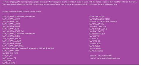 Sap Online Remote Server Access To Make Ongoing Sap Training More