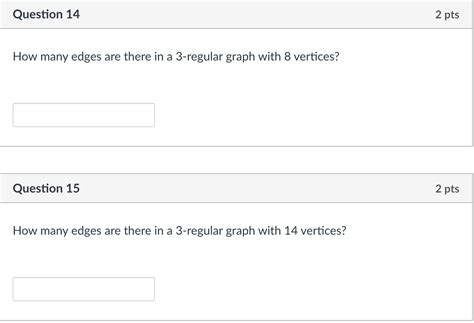 Solved How Many Edges Are There In A 3 Regular Graph With 8