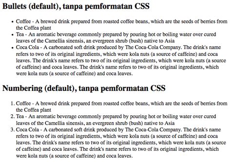 merapikan tampilan bullets and numbering html dengan css aditya rizki s