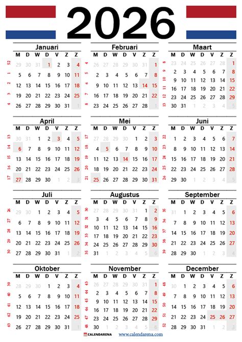 Kalender 2026 Met Weeknummers Nederland Complete Gids