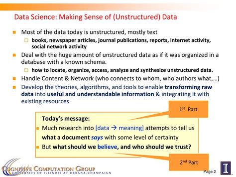 ppt making sense of and trusting unstructured data powerpoint