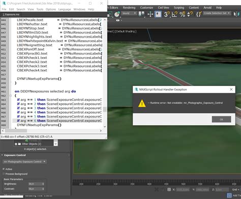 Runtime Error Not Creatable Mr Photographic Exposure Control Autodesk Community