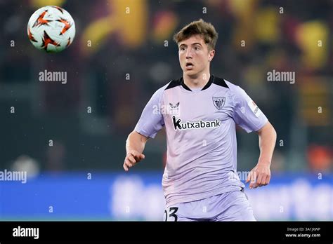 Mikel Jauregizar Of Athletic Club During The Uefa Europa League 2024 25 Round Of 16 First Leg