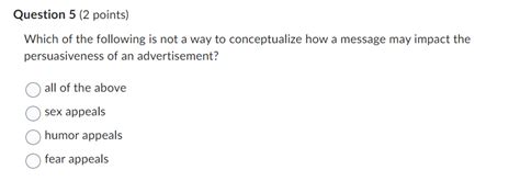 Solved Which Of The Following Is Not A Way To Conceptualize