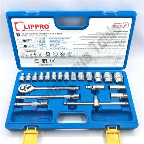 Jual LIPPRO Kunci Sok Set 22 Pcs 1 2 Socket Set Shock Soket Set Shopee Indonesia