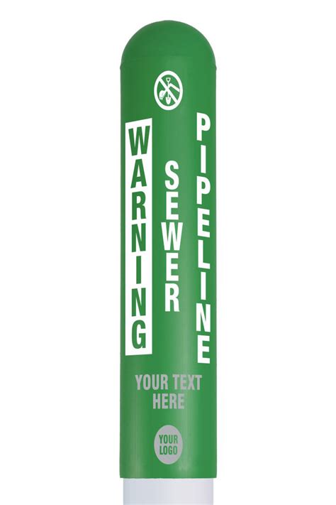 Custom Warning Ethane Pipeline Bullet Marker Pipemarker