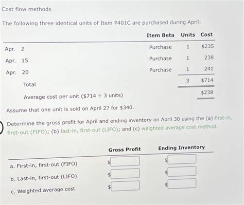 Solved Cost Flow Methods The Following Three Identical Units Chegg Com