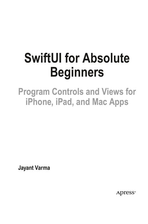 Swiftui For Absolute Beginners Program Controls And Views For Iphone