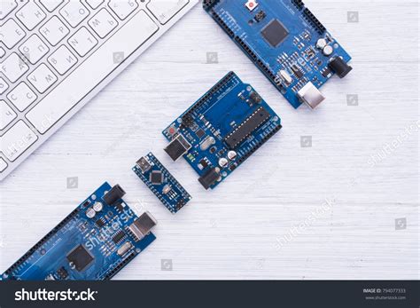 Diy Arduino Boards Flat Layout On Stock Photo Shutterstock