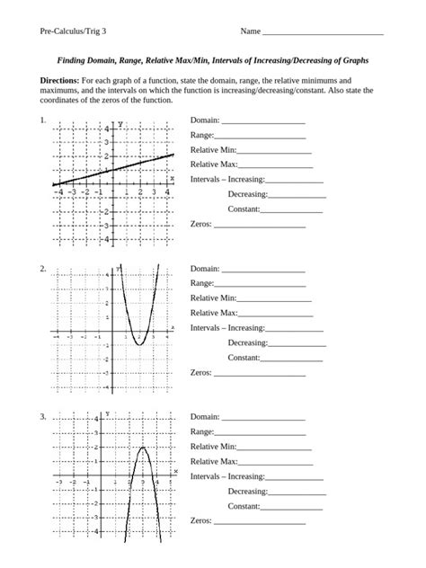 intervals from graphs worksheet pdf