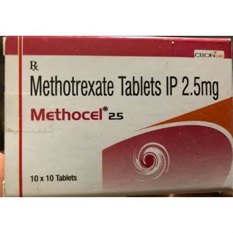 Methotrexate Tablets Ip 25 Mg Methocel 10x10 Tablet At ₹ 6200box In