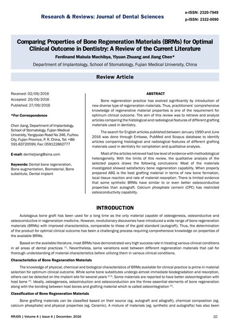 Pdf Comparing Properties Of Bone Regeneration Materials Brms For