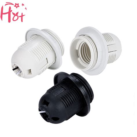 Ge E14 E27 ขั้วหลอดไฟ Led ขั้วหลอดไฟตั้งโต๊ะ ฐานสี่เหลี่ยม สีดํา สีขาว Shopee Thailand