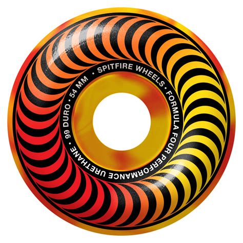 Spitfire Wheels Formula 4 99d Multi Swirl Red Yellow 54mm