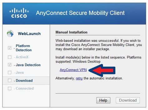 Cisco Anyconnect Secure Mobility Client Installation Success Or Error Status