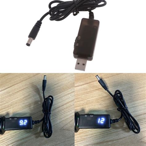 Usb To Dc5521 Power Supply Cable With Digital Display 5v Input 9v 12v Output Ebay