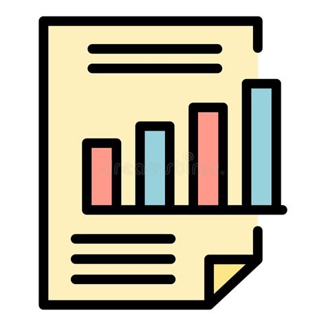Graph Chart Report Icon Color Outline Vector Stock Vector