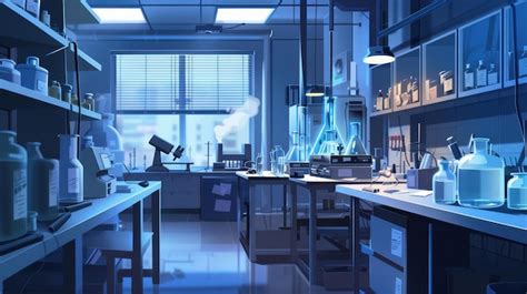 Innovative Lab Scene Dedicated Researchers Conducting Scientific Experiments Premium Ai